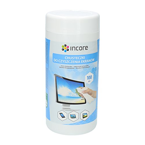 INCORE Display Reinigungstücher in Spender (100 Stück) für Monitor ...