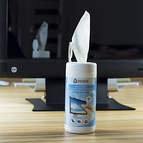 INCORE Display Reinigungstücher in Spender (100 Stück) für Monitor ...