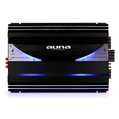 auna AMP-CH06-6-Kanal-Verstärker, Car Amplifier, Auto-Endstufe, 570W ...